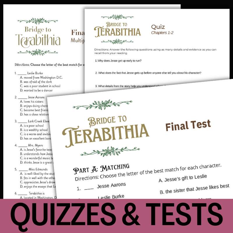 Bridge to Terabithia Novel Study Unit - 200+ Page No-Prep Bundle ...
