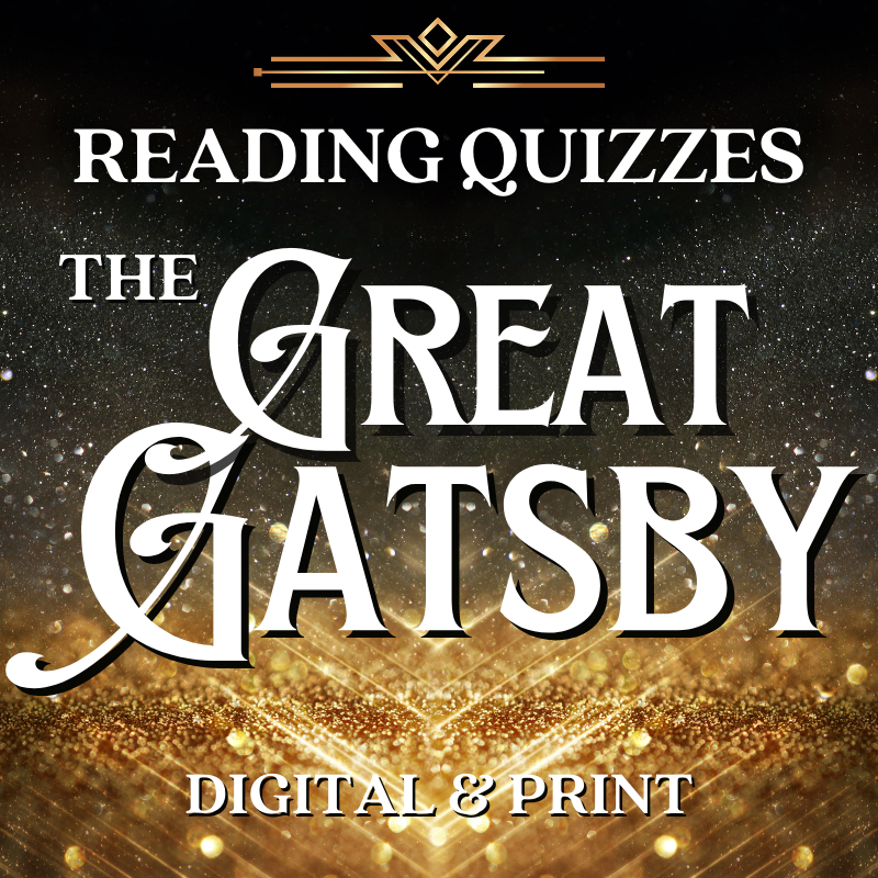 The Great Gatsby Novel Study Quizzes in Printable and Google Forms ...