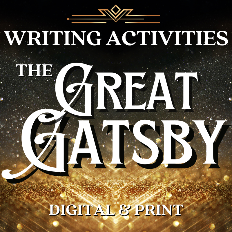 The Great Gatsby Writing Activities - 4 Activities Included - Print ...