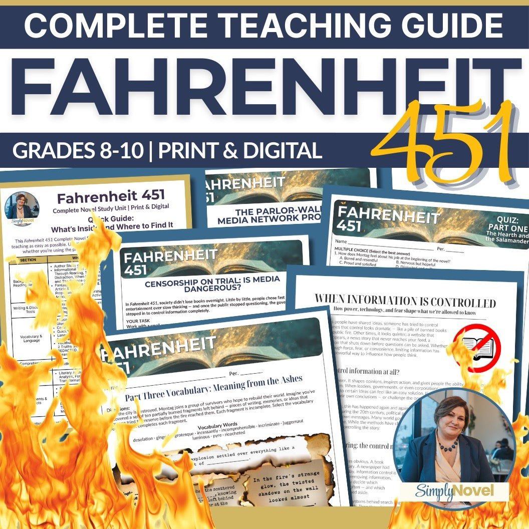Fahrenheit 451 Complete Novel Unit | Lessons, Activities – Simply Novel