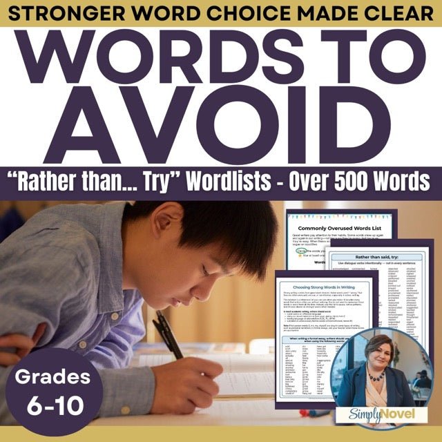 Word Choice Toolkit: 100 Words to Avoid + Synonyms – Simply Novel