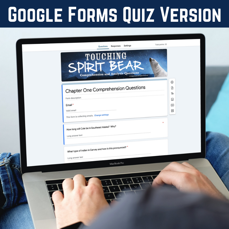 Touching Spirit Bear Novel Study - Comprehension & Analysis Chapter Qu ...