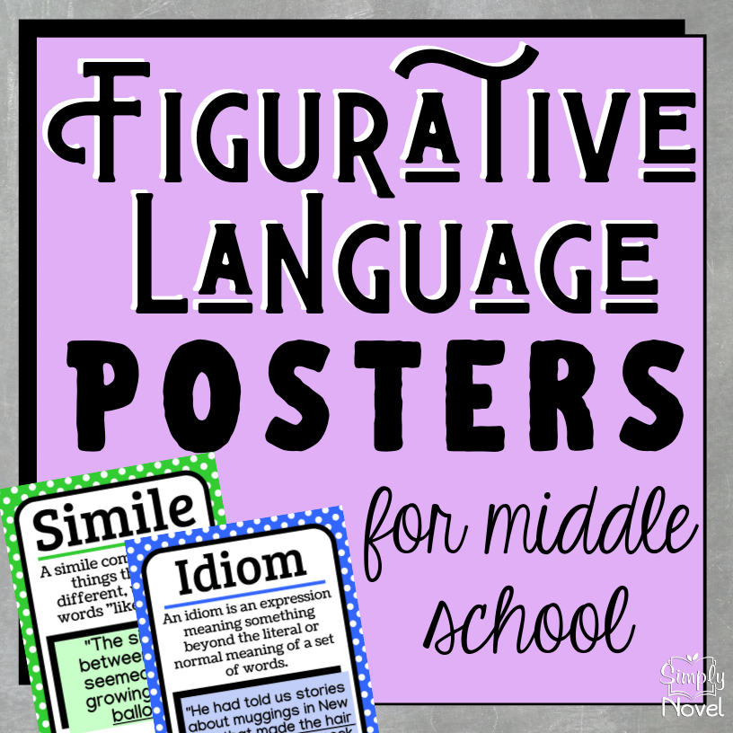 Figurative Language | Figures of Speech Posters for Middle School, Gra ...