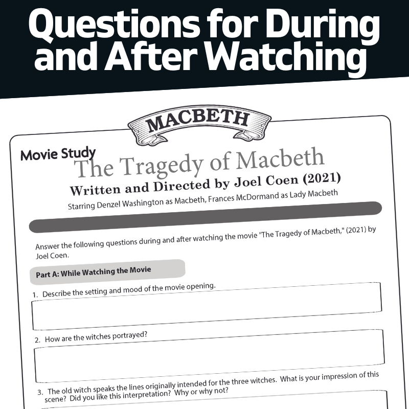 Macbeth Movie Analysis Questions 2021 Coen, Denzel Washington as Macbe ...