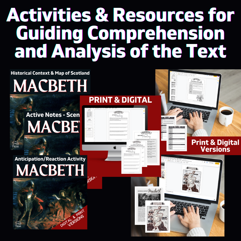 Macbeth Unit Teaching Resource BUNDLE Over 140 Pages in Print & Digita ...