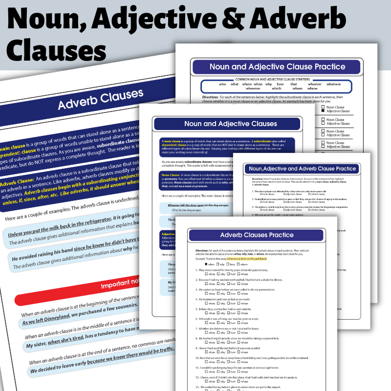 Sentence Writing & Grammar Practice No-Prep BUNDLE - 47 Pages, Print ...