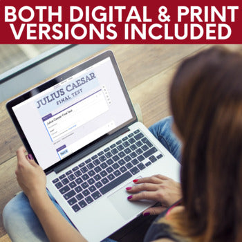 Julius Caesar Unit Plan Final Tests - Three Print & Digital Self-Gradi ...