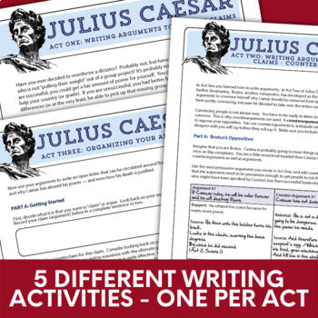 Julius Caesar Play Study Standards-Based Writing Activities – Simply Novel
