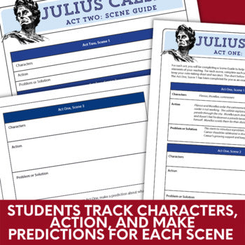 Julius Caesar Unit Plan Resource - Active Reading Note-Taking Scene Gu ...