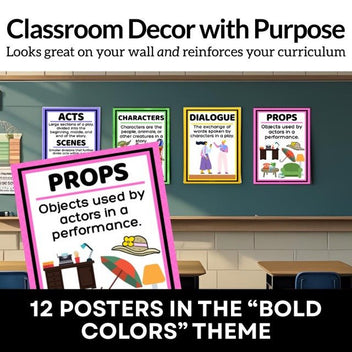 Elements of Drama Posters – 12 Terms for Middle/ High School – Simply Novel